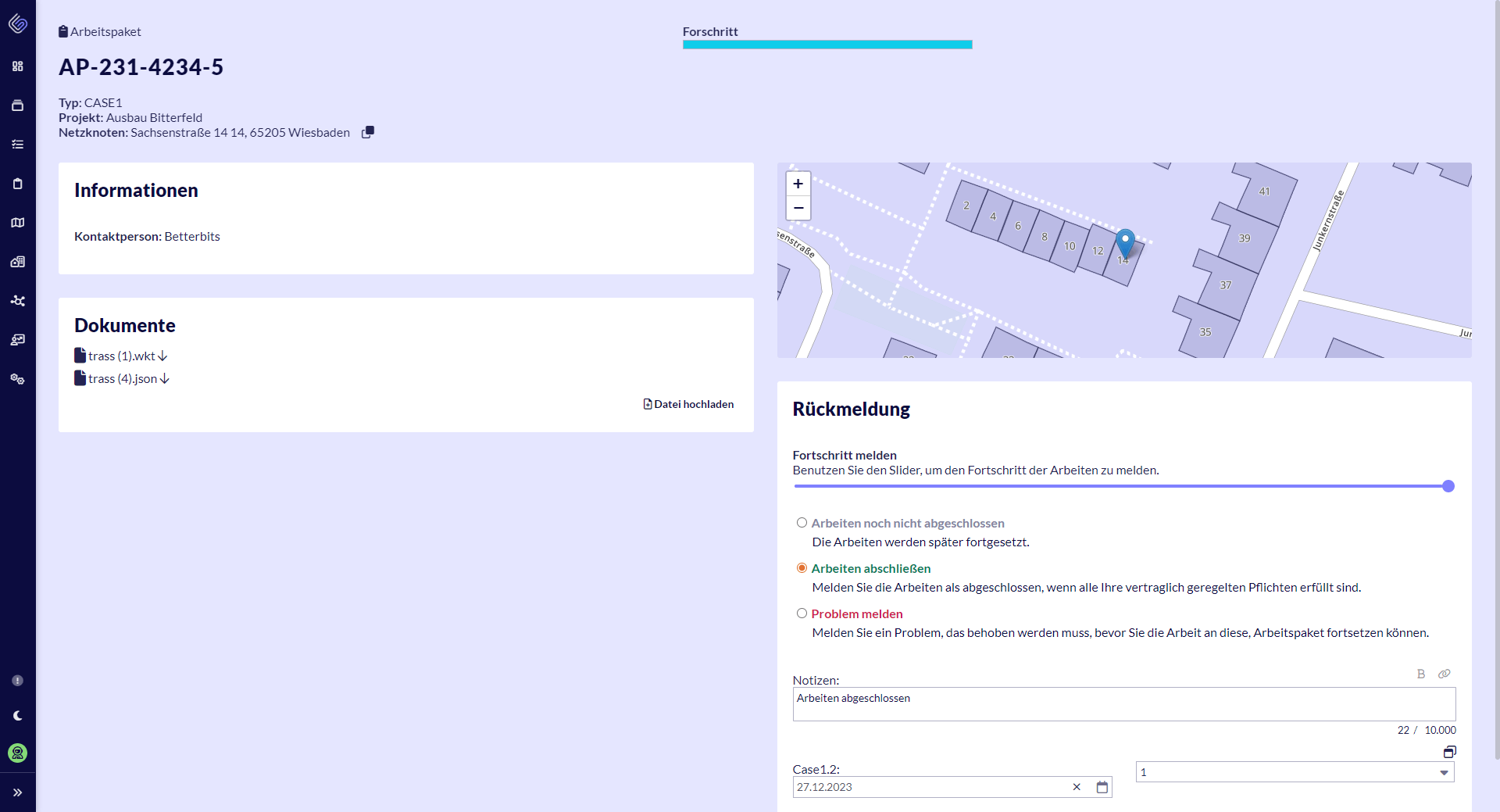 Die Funktionen der FTTx-Bauprojektmanagement-Software | Gridbit